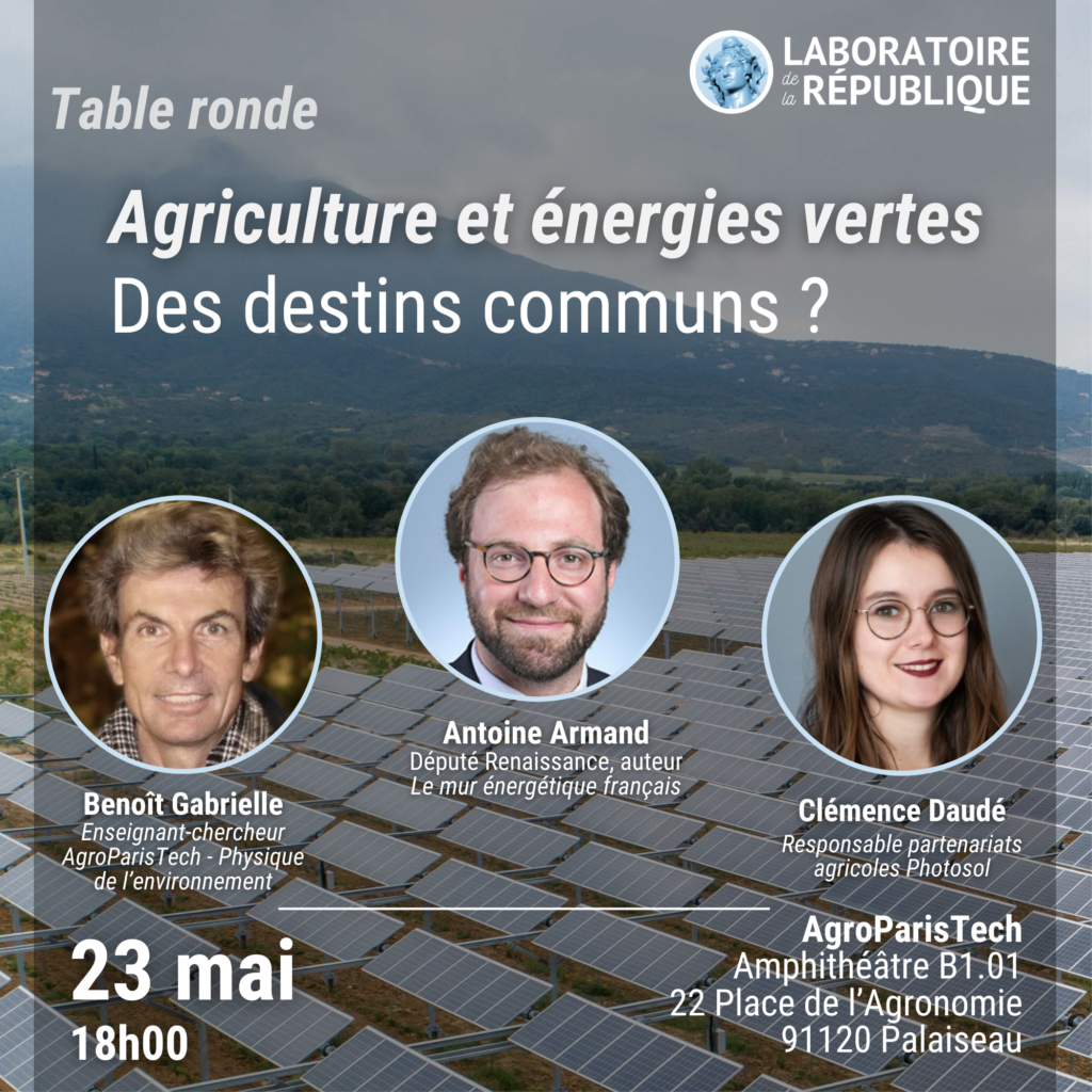 Jeudi 23 mai : "Agriculture et énergies vertes. Des destins communs ...